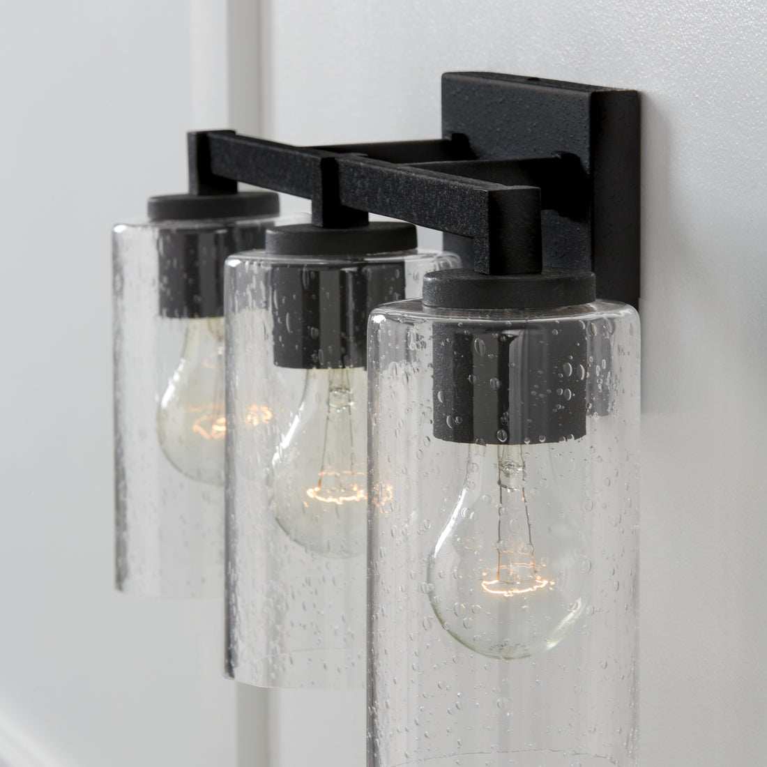 Mika Black 3 Light Vanity | Lighting Connection