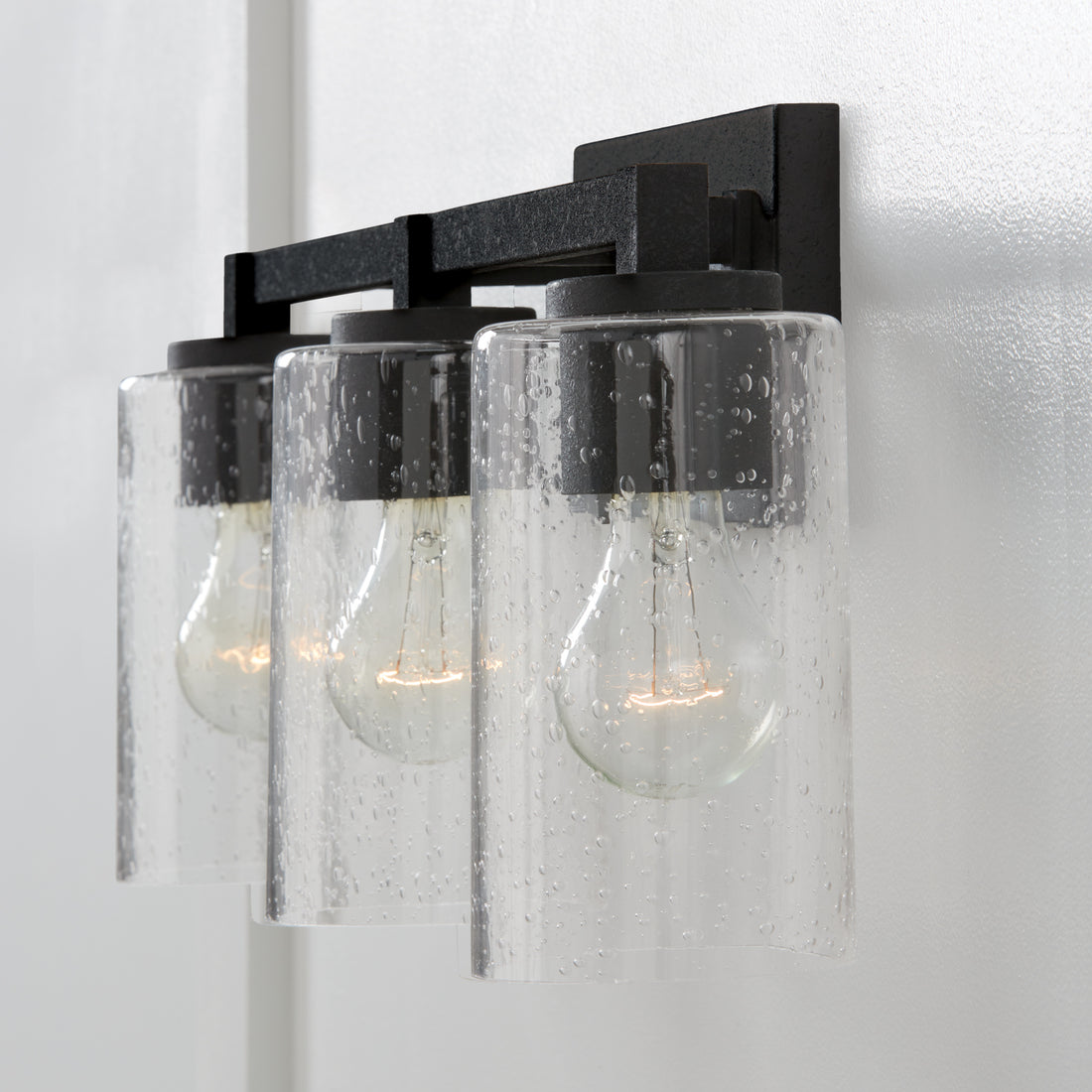 Mika Black 3 Light Vanity | Lighting Connection