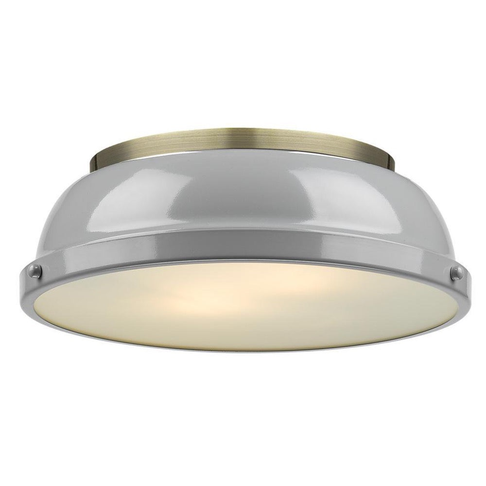 Elm 14" Flush Mount in Aged Brass | Lighting Connection